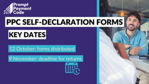 Self‐declaration form issued to signatories of Prompt Payment Code - FIS